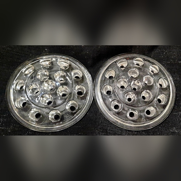 Vintage | Accents | Vintage Glass Flower Frog Set | Poshmark